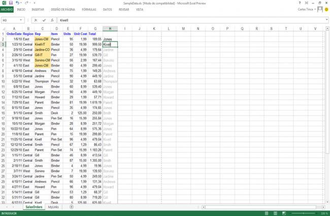Informatica 2: 2.-ELEMENTOS DE LA PANTALLA DE EXCEL 2013