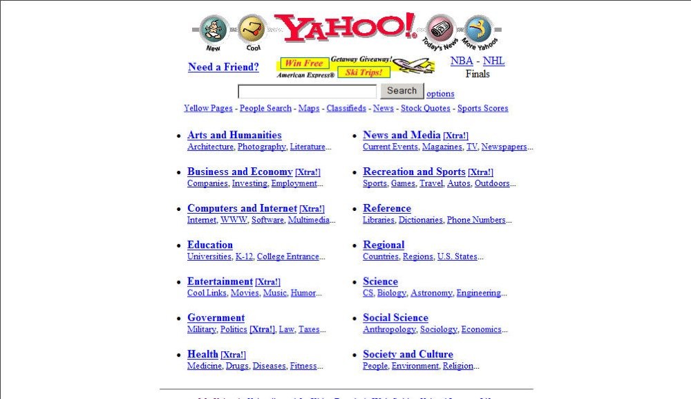 La compra de Yahoo: así ha sido la evolución visual de este histórico de Internet