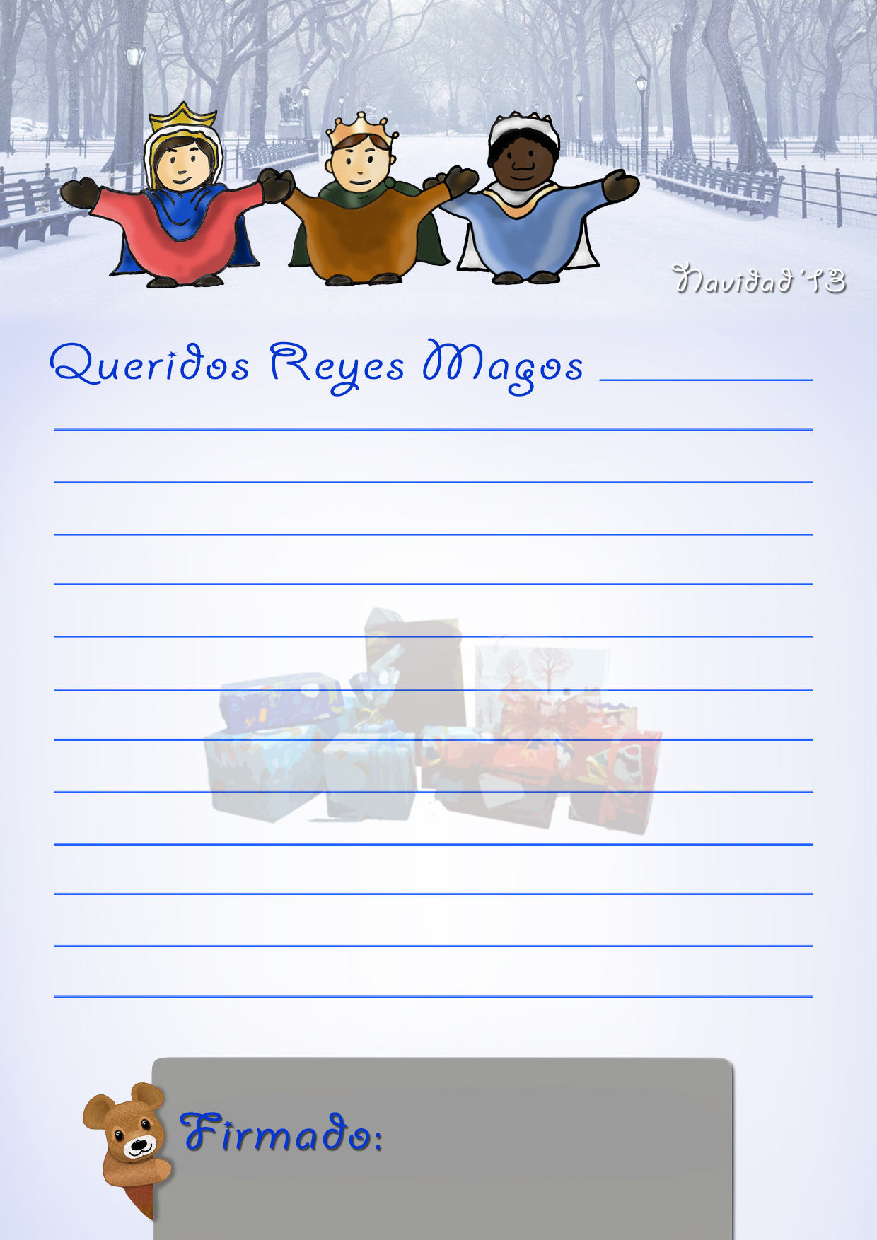 Carta para los Reyes Magos exclusiva de Bebés y más (Navidad'13)