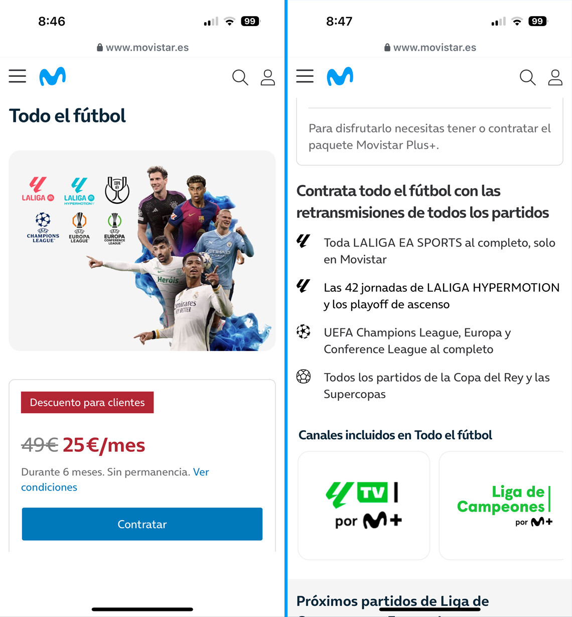 Movistar rompe el mercado con su nueva oferta: todo el fútbol por sólo 25 euros al mes