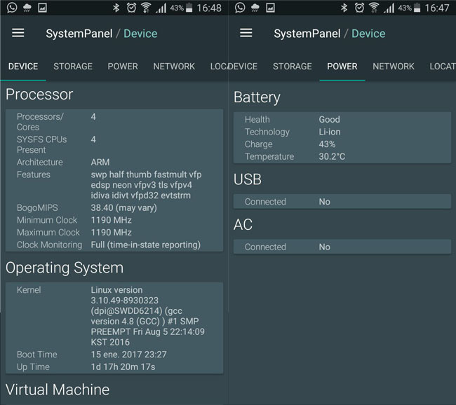 SystemPanel2 es el panel de control para Android que los usuarios ...