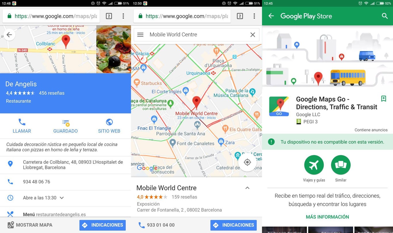 Google Maps GO: así es la versión ultraligera de los mapas de Google