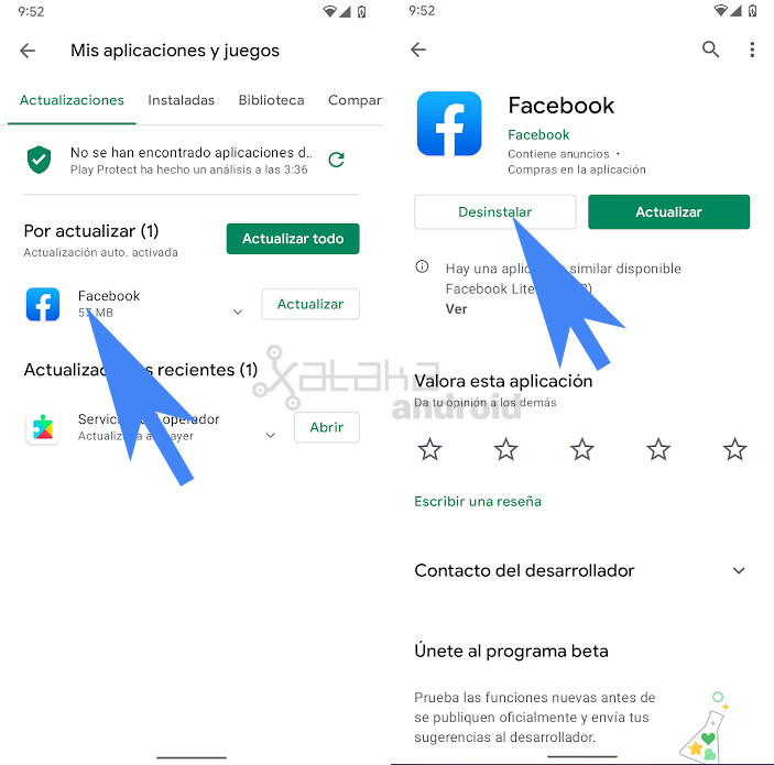Siete maneras de desinstalar aplicaciones en Android