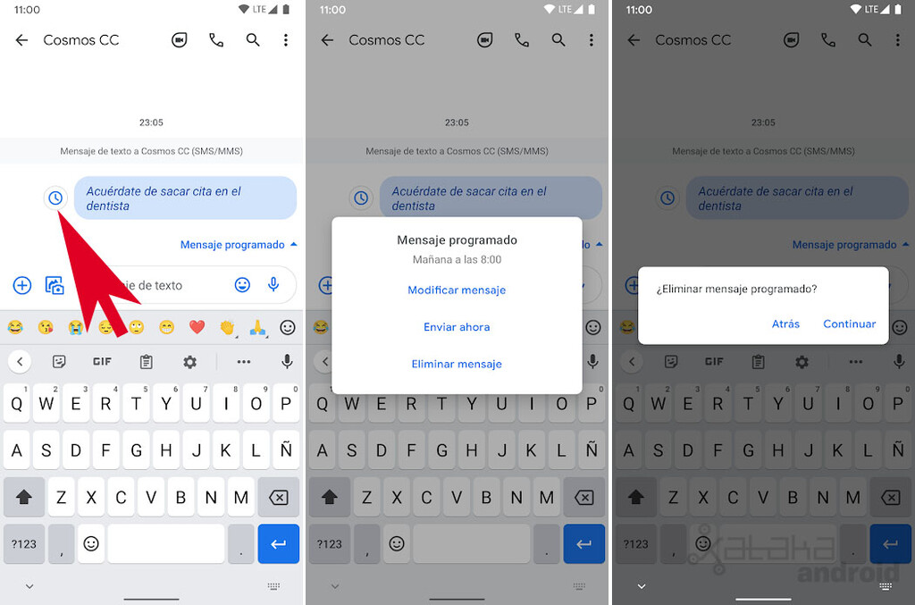 Google Mensajes: cómo programar el envío de un mensaje