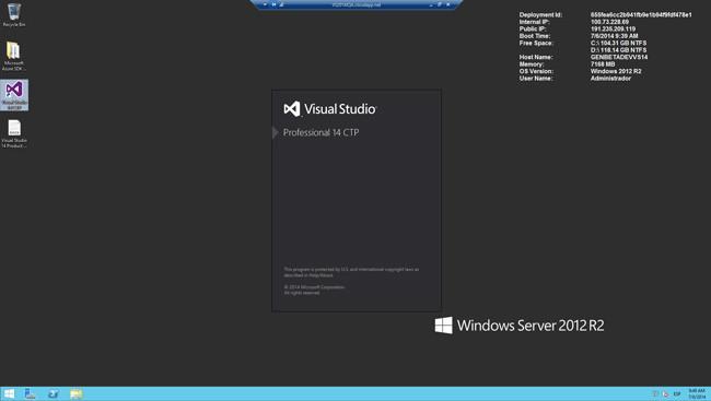 Configurar VM en Azure para probar Visual Studio 14