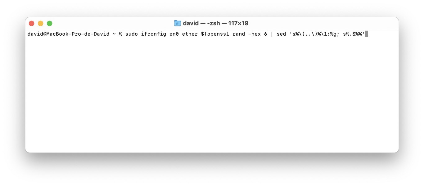 Cómo cambiar la dirección MAC de nuestro Mac usando Terminal