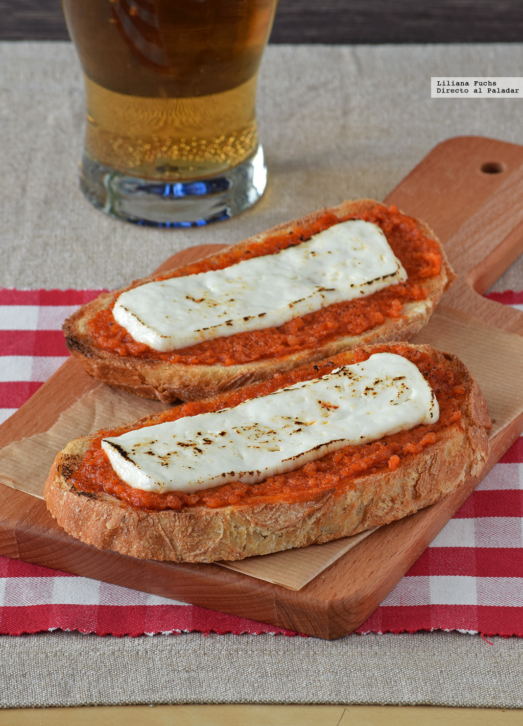 Tosta de sobrasada y queso a la plancha. Receta de cocina fácil ...