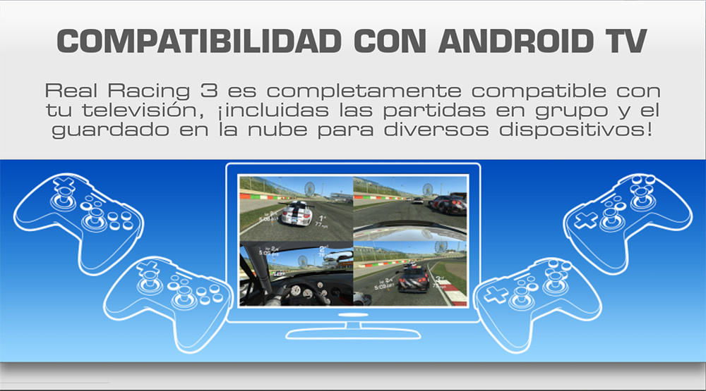 Real Racing 3 llega a Android TV con multijugador a pantalla partida