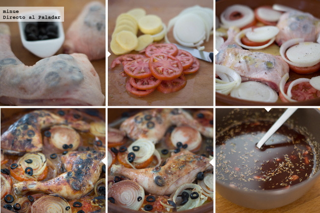 Pollo al horno con aceitunas, receta de cocina fácil, sencilla y deliciosa