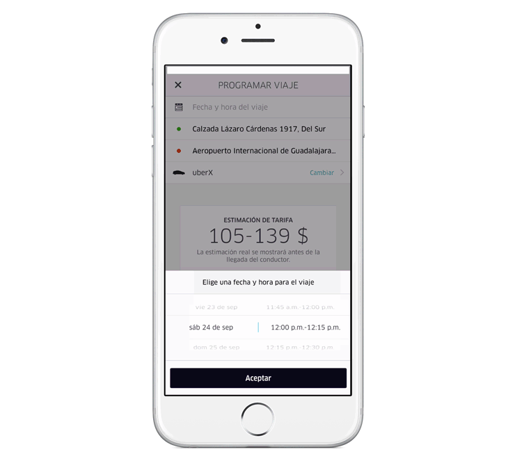 Ahora se pueden programar los viajes de Uber en México