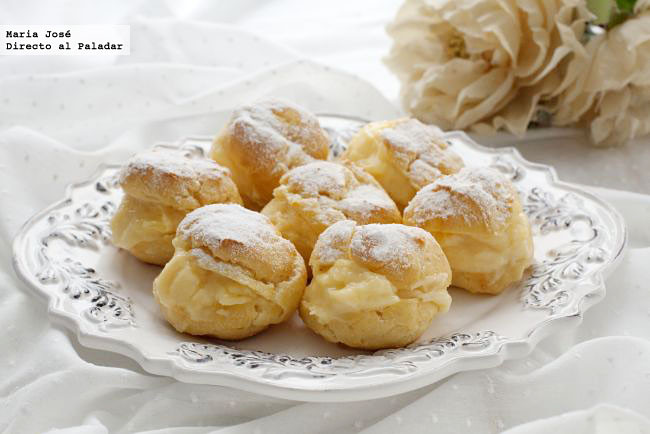Receta de profiteroles de crema de mi madre