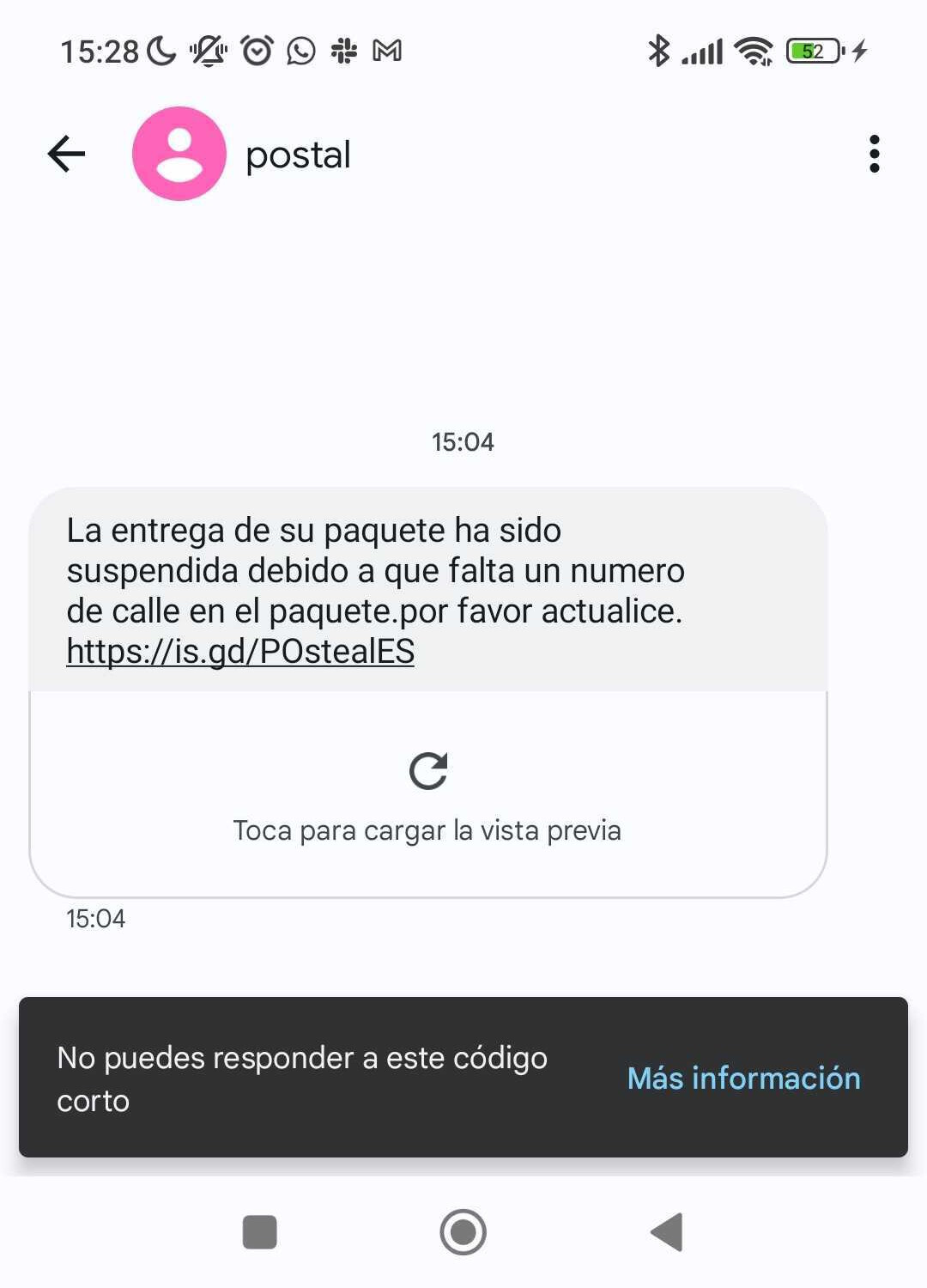 "La entrega de su paquete ha sido suspendida". No, no te preocupes por ...