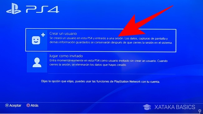 Cómo crear un usuario en PS4