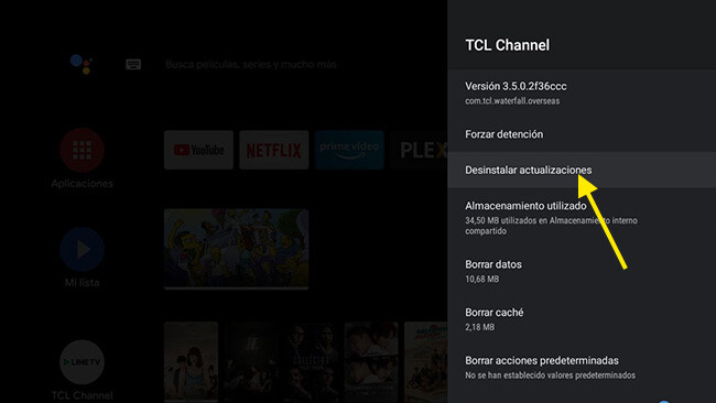 Cómo quitar aplicaciones preinstaladas de una tele con Android TV