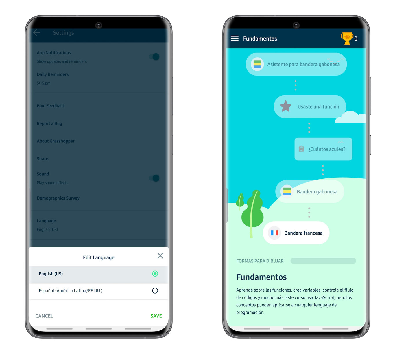Grasshoper, la aplicación de Google para aprender JavaScript en tu ...