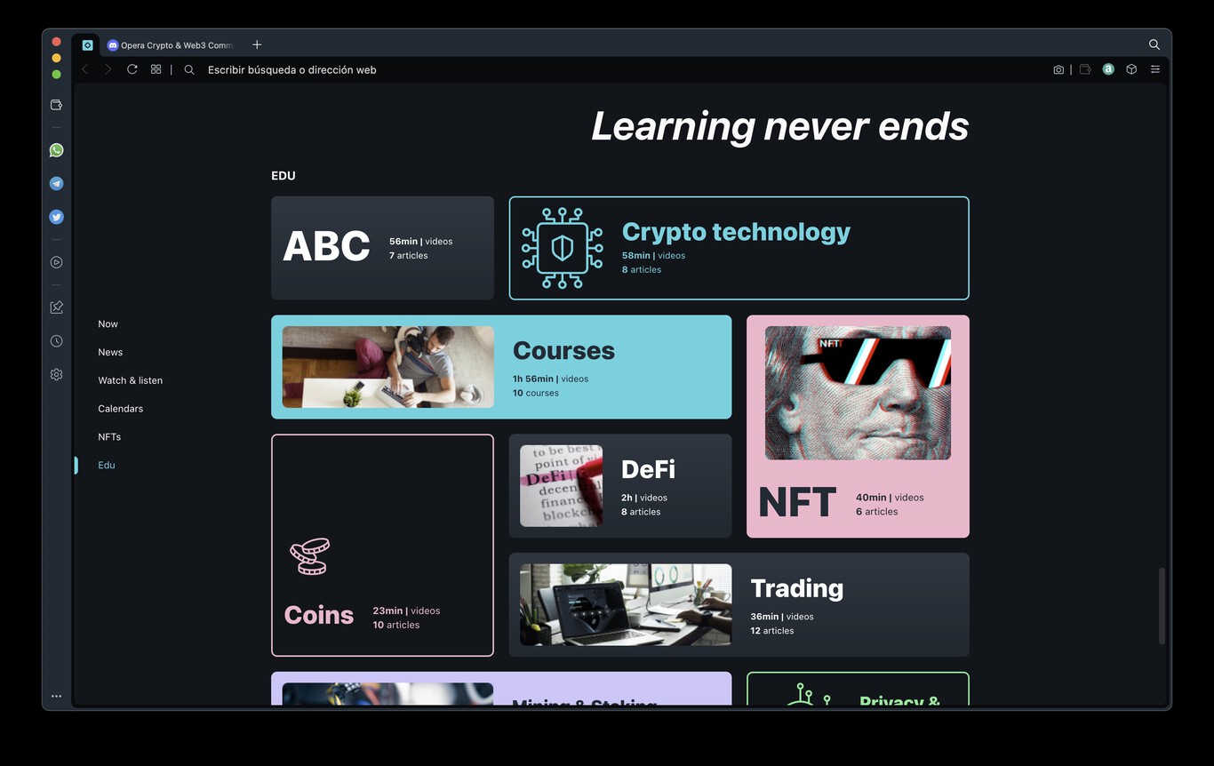 Un vistazo a Opera Crypto Browser, un "navegador Web3" que nos prepara ...