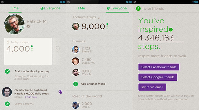 Noom Walk Pedometer, un podómetro social para Android