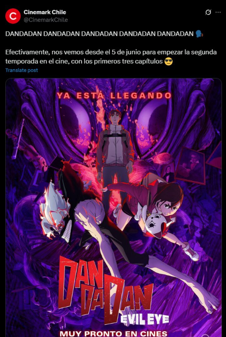La película de Dandadan confirma su estreno en Latinoamérica y los fans ...
