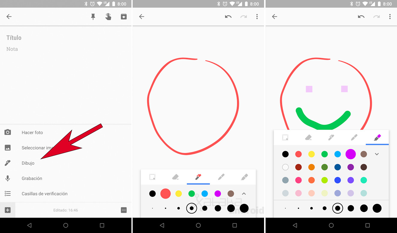 Cómo dibujar en las notas de Google Keep para Android