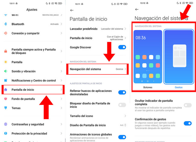 Cómo activar la navegación por gestos en tu móvil Xiaomi y todo lo que puedes hacer con ella
