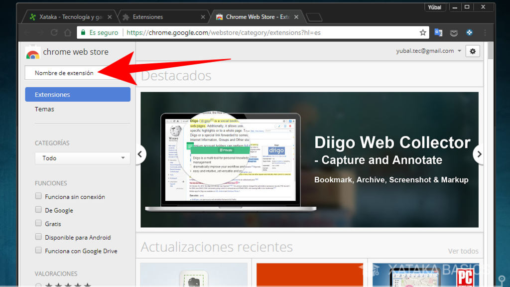 Cómo buscar e instalar una extensión de Chrome