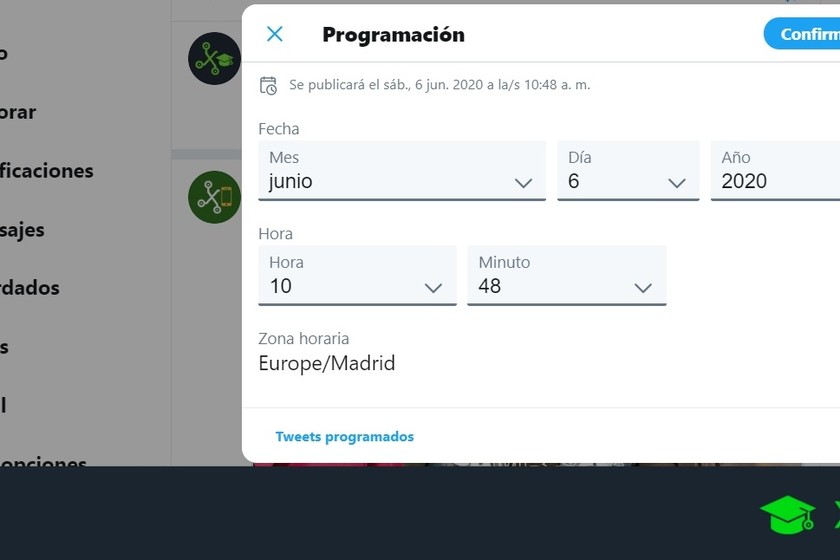Cómo programar mensajes en la web de Twitter o guardarlos en borradores