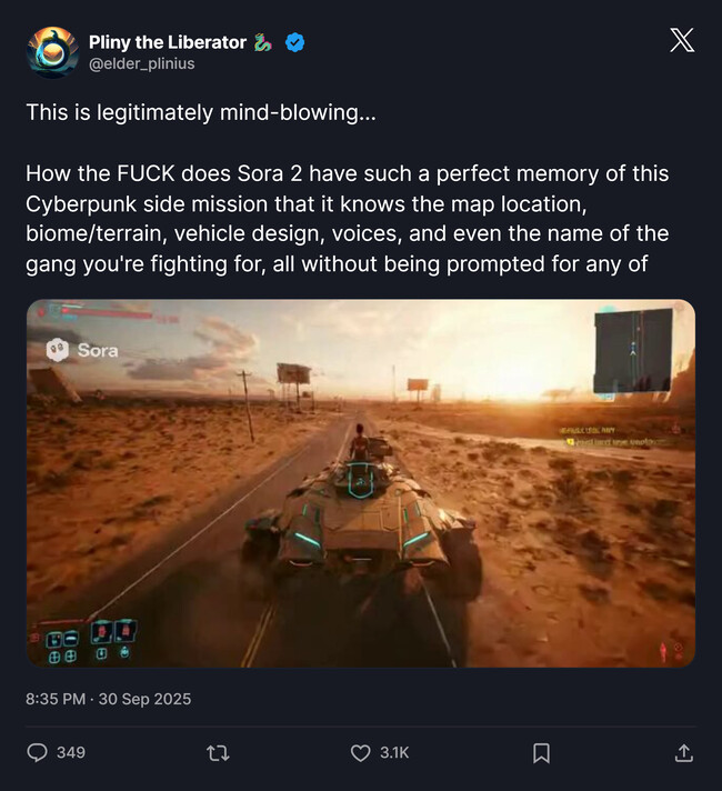 "CD Projekt, demándalos con todas tus fuerzas". Sora 2 puede copiar ...
