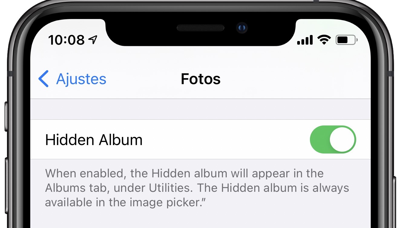 Cómo ocultar el álbum Oculto de Fotos con iOS 14 y iPadOS 14