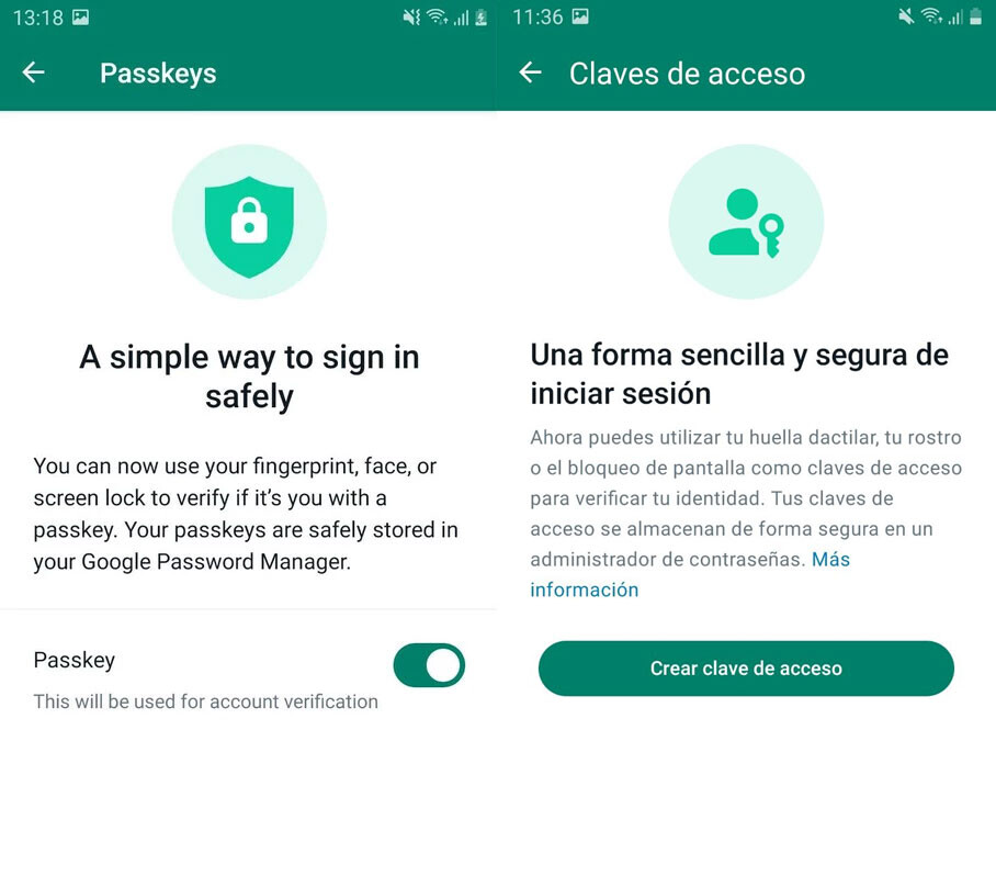 WhatsApp se apunta a las passkeys o claves de acceso: ya en la beta