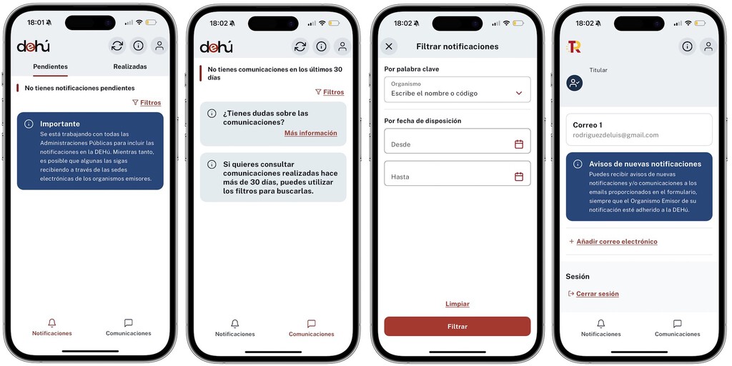 'Notifica app' agrupa todas las notificaciones de la Administración en ...