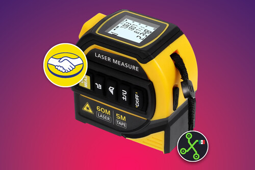 Esta cinta metrica es tan completa que hasta viene con un laser ...