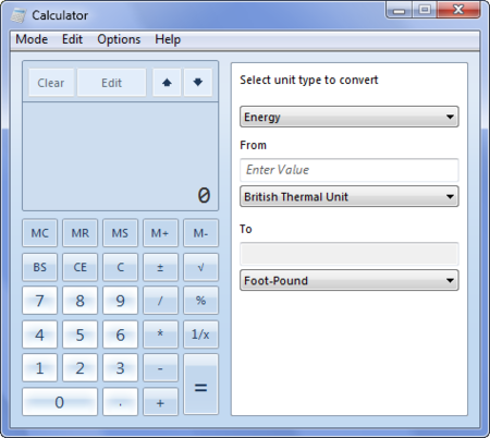Mejoras en la calculadora de Windows 7