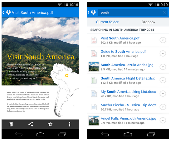 Dropbox Para Android Se Actualiza Con Previsualización De Documentos Y