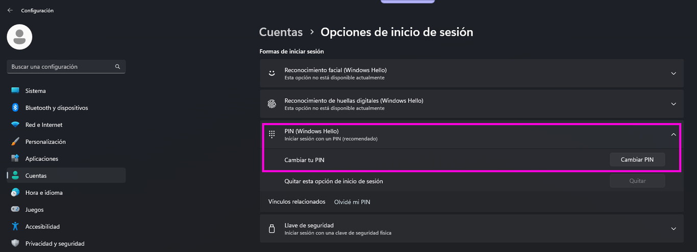 Cómo cambiar la contraseña (o el PIN) de Windows 11