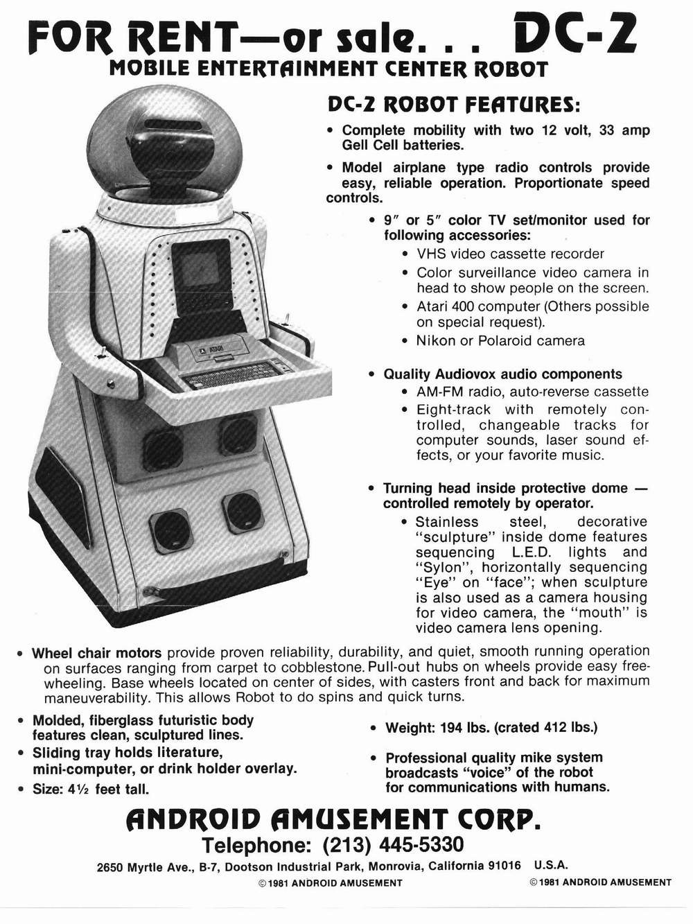 Éste es el primer robot 'arrestado' por la policía y pasó en 1982