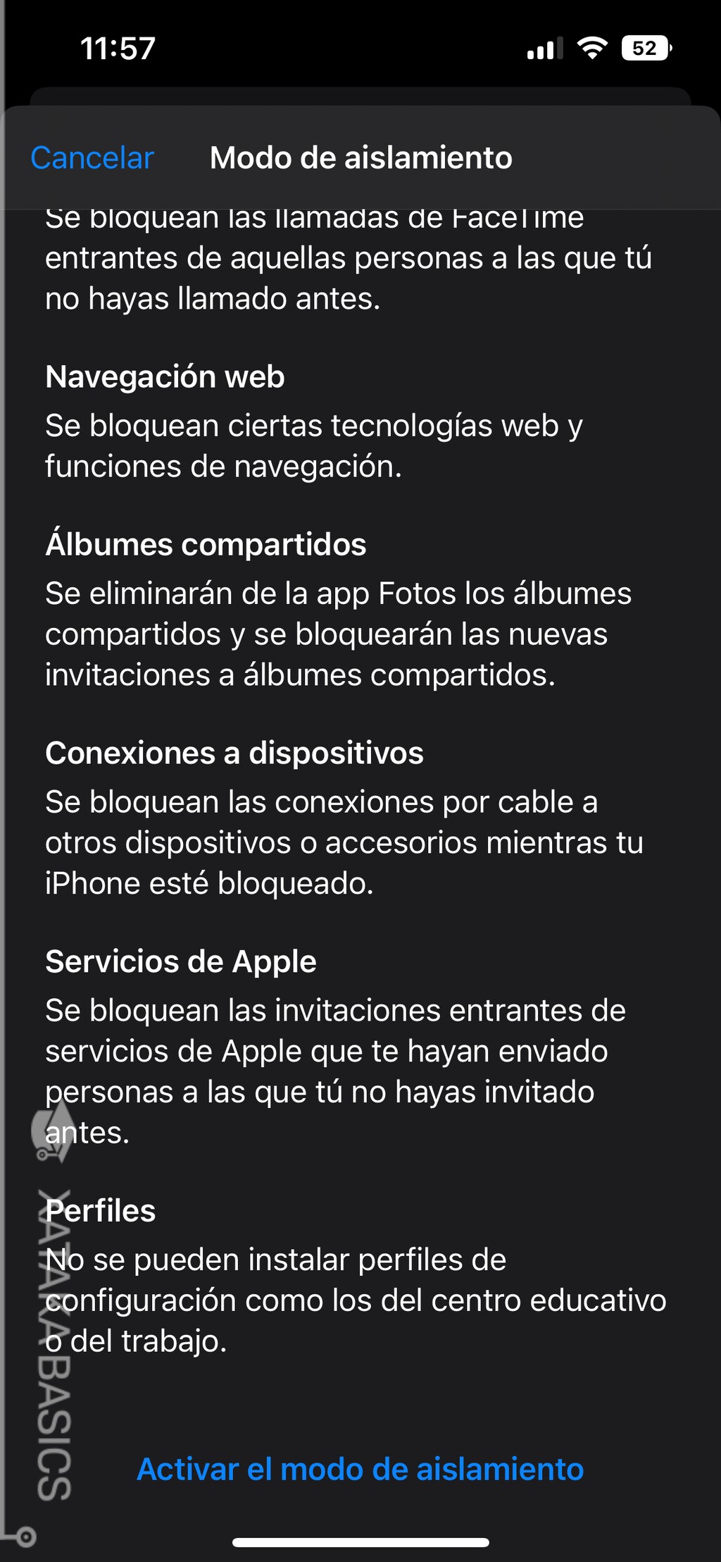 Modo de aislamiento de iOS 16: qué es y cómo activar este modo anti-Pegasus