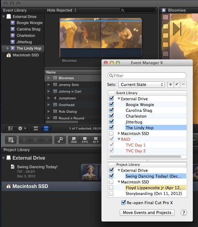 Event Manager X, gestiona los eventos y proyectos de Final Cut Pro X