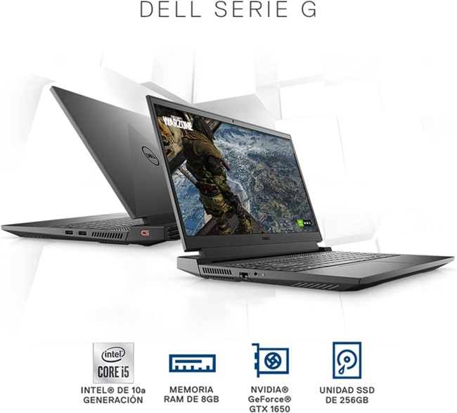Laptop para gaming Dell G5 5510 por 13,999 pesos en Amazon México: Nvidia GTX 1650, 8GB de RAM ...