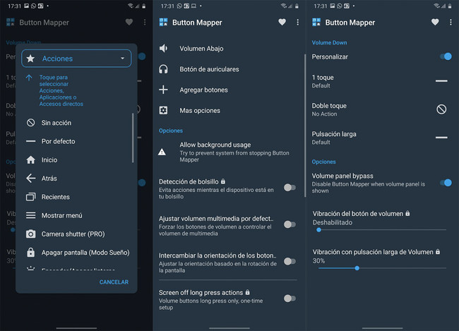 Cómo remapear los botones físicos de un móvil Android