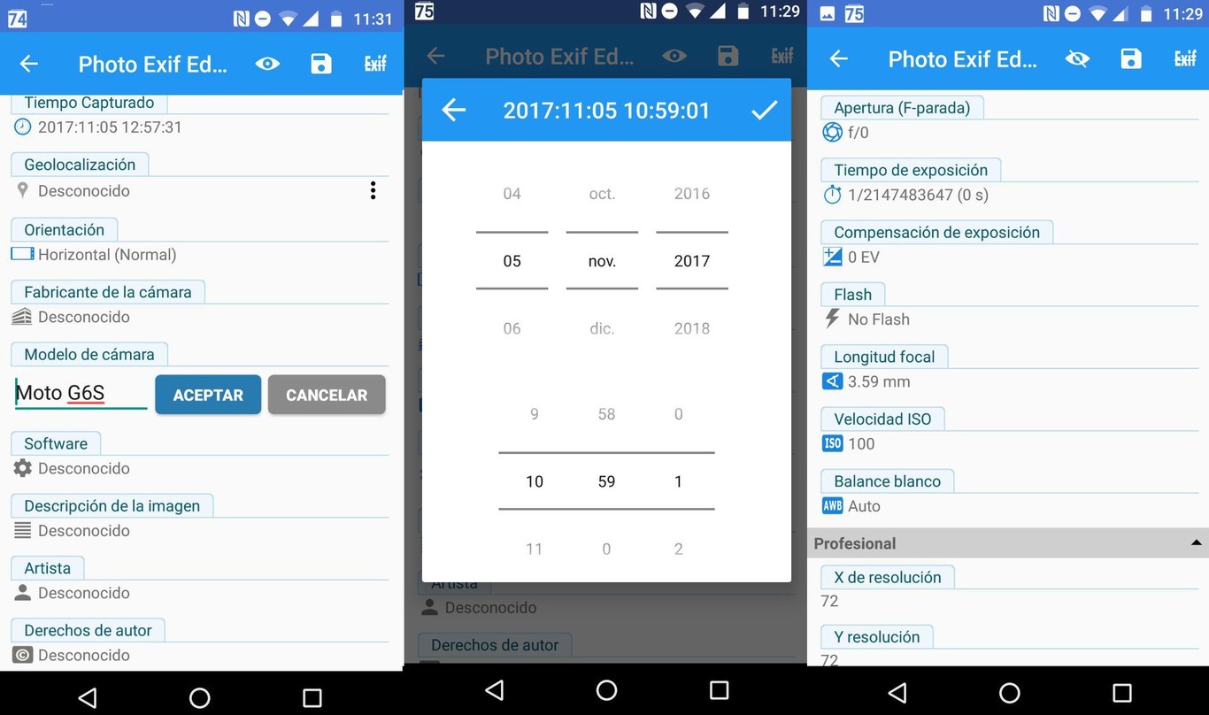 Cómo editar, añadir o eliminar los datos EXIF en Android