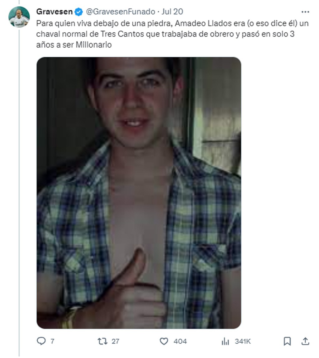 El verdadero pasado de Amadeo Lladós, el influencer que vende su vida ...