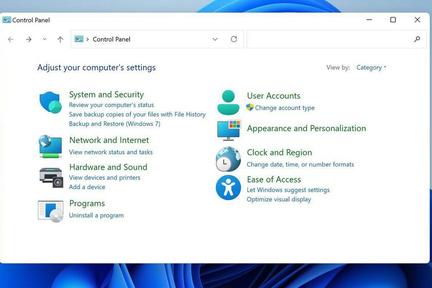 Control Panel Will Continue To Empty In Windows 11 With The Next Update