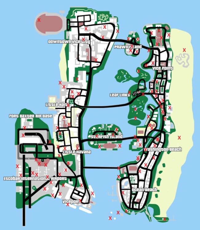 Localización de todos los objetos ocultos en GTA Vice City y sus ...