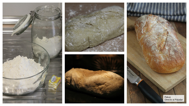 Pan rústico de trigo. Receta de pan casero fácil y rápido