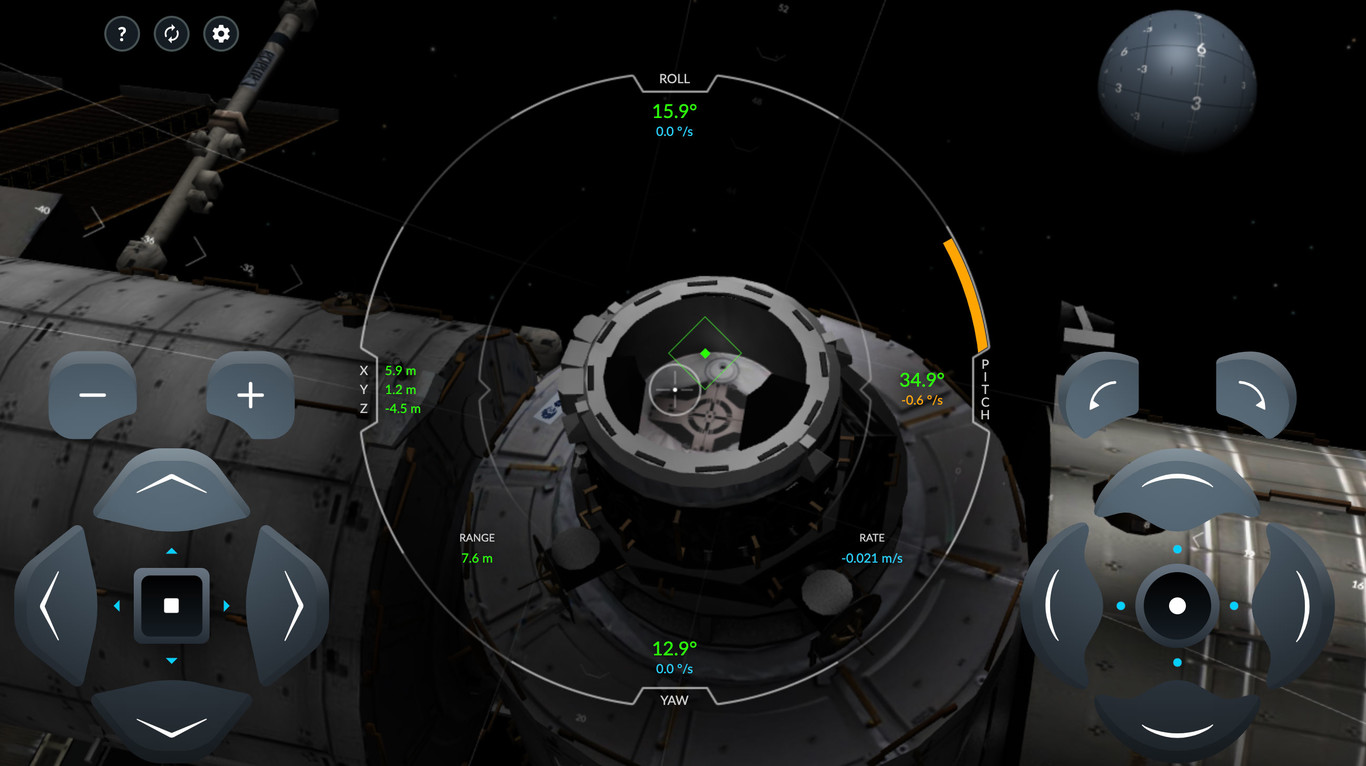 El simulador de la Crew Dragon de SpaceX nos coloca ante la ISS para ...