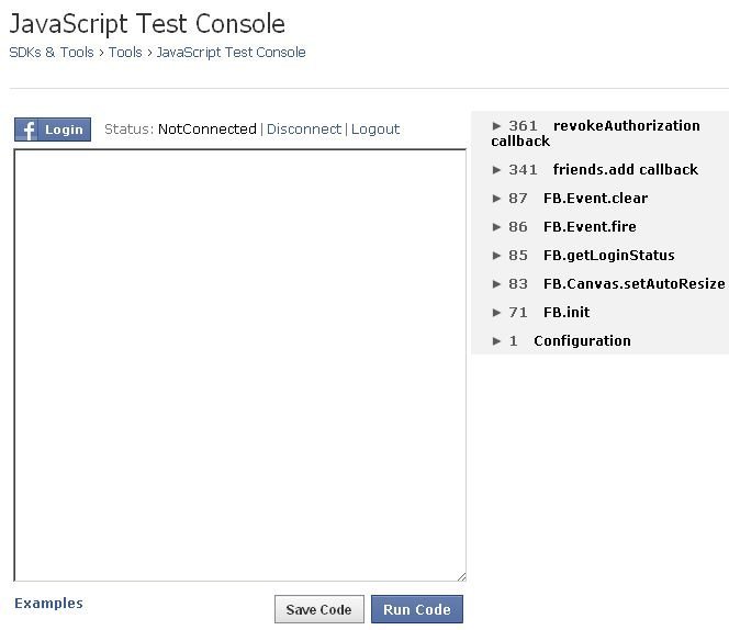 Facebook Javascript Developers Console: más por menos