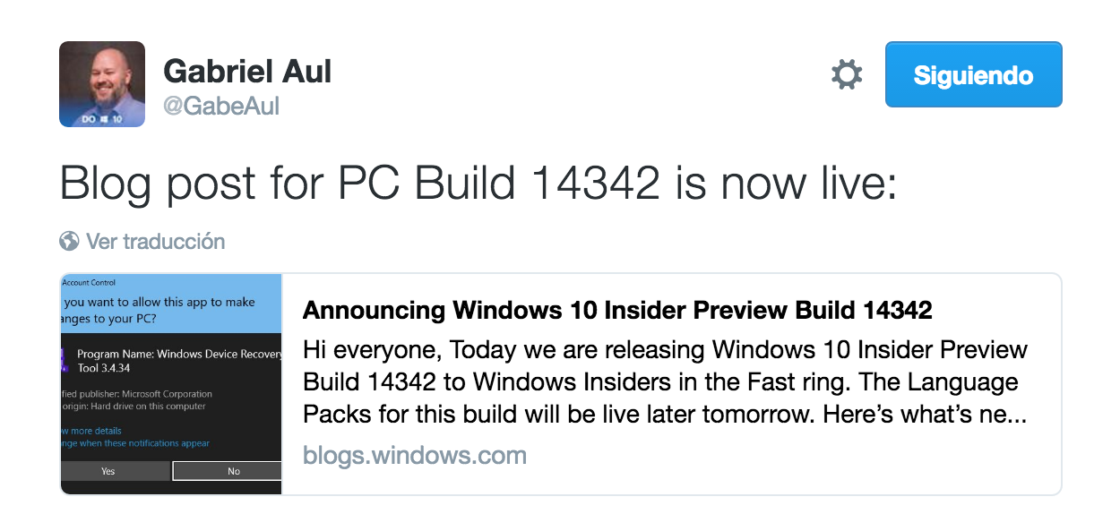 La Build 14342 ya está disponible para su descarga en PC y estas son ...