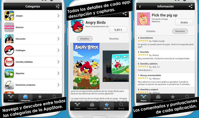 The AppStore te permite consultar la App Store de Apple desde tu Android