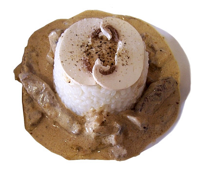 Filete Stroganoff. Receta retro