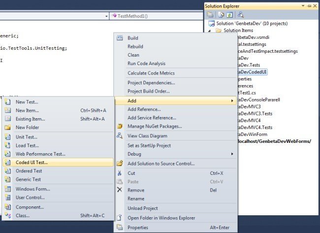 Pruebas funcionales con Coded UI Test de Visual Studio 2010